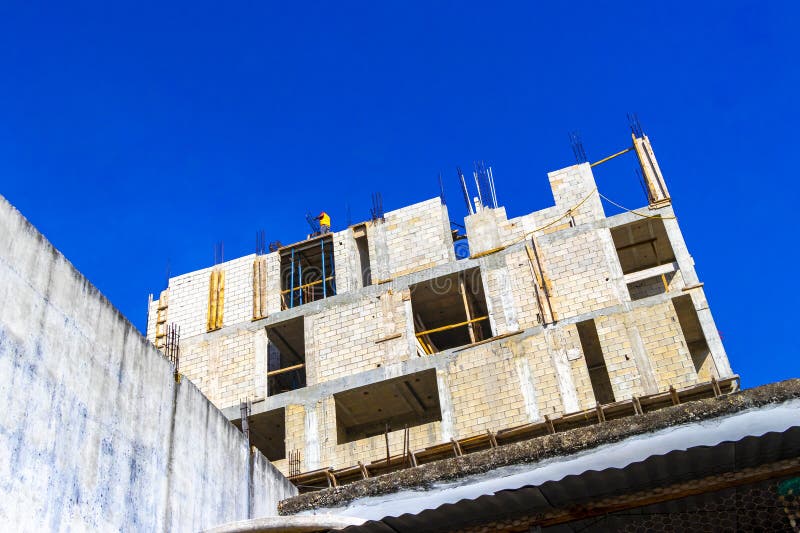 Build a Hotel Complex Construction Sites Playa Del Carmen Mexico Stock ...
