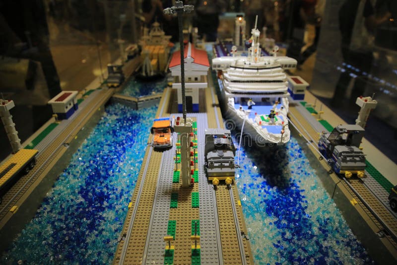 The Build from LEGO Blocks on Display Editorial Image - Image of view ...