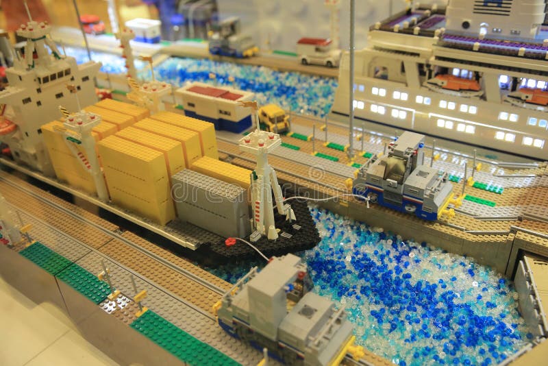 The Build from LEGO Blocks on Display Editorial Image - Image of figure ...