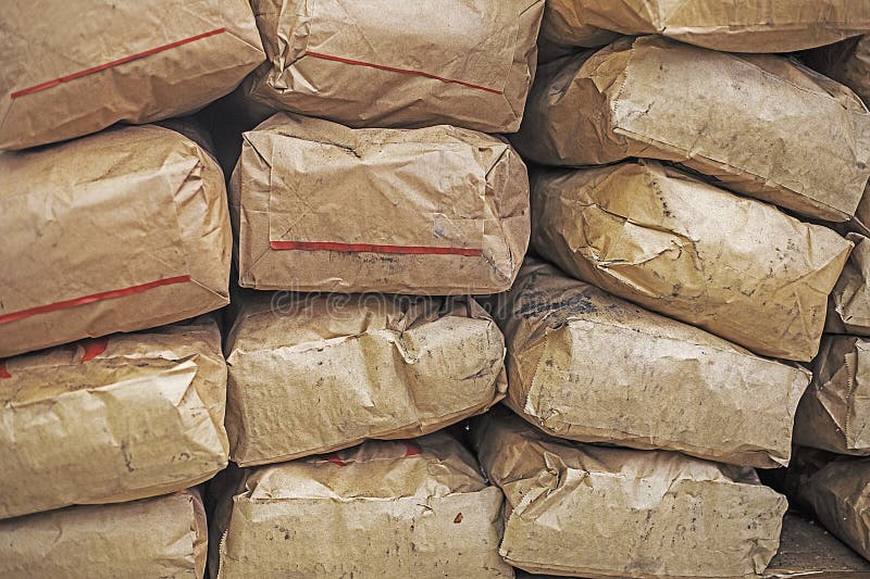 Build Materials Stacked in Craft Bags. Stock Image - Image of drywall ...