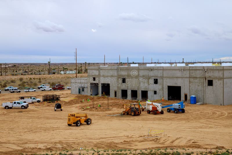 Build Modern Urban Building Under Construction with Commercial Office ...