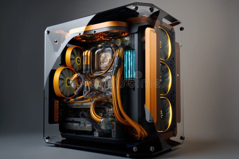 Modern computer build stock illustration. Illustration of hardware ...