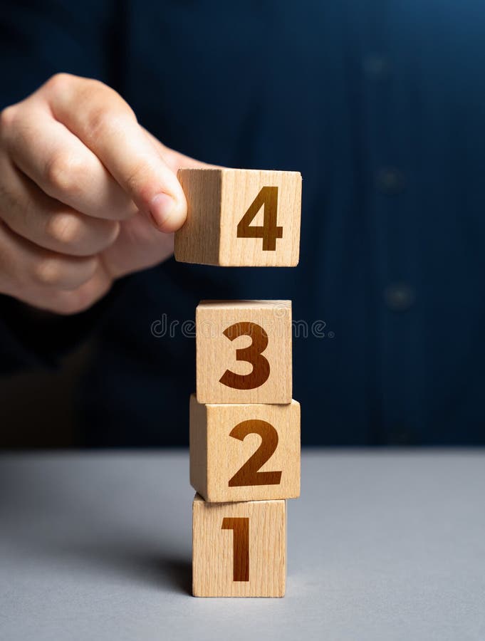 Build a Step by Step Strategy. Growth in 4 Stages Stock Photo - Image ...