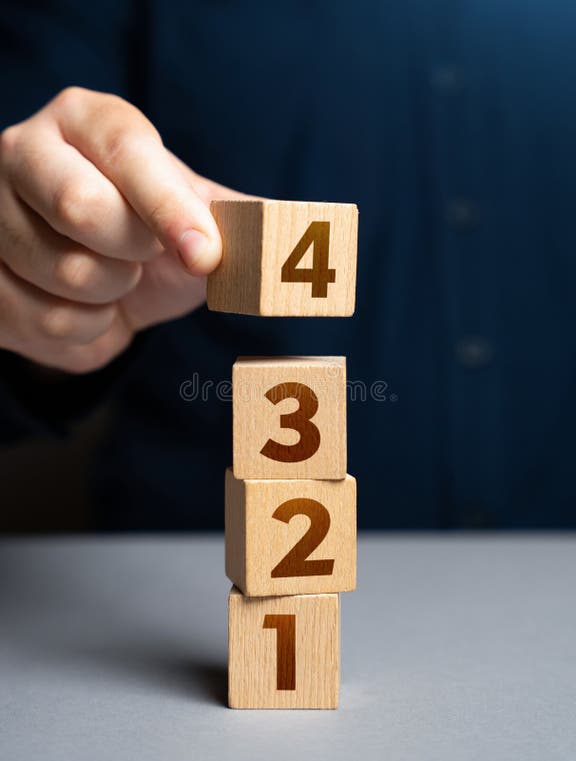 Build a Step by Step Strategy. Growth in 4 Stages Stock Photo - Image ...