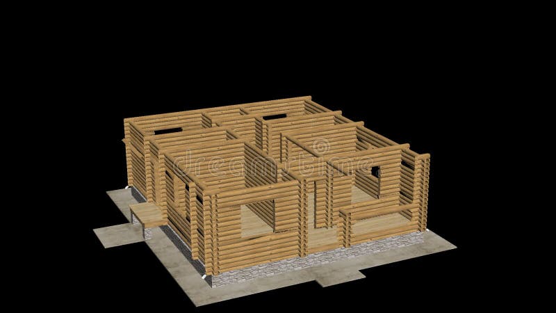 Build Structure. Time-lapse 3d Animation Showing a Process of Building ...