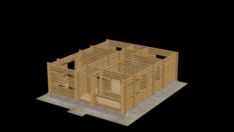 Build Structure. Time-lapse 3d Animation Showing a Process of Building ...