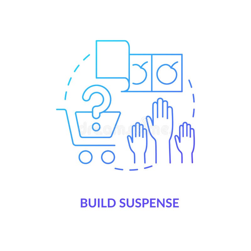 Build Suspense Blue Gradient Concept Icon Stock Vector - Illustration ... Build Suspense Blue Gradient Concept Icon Stock Vector - Illustration ...