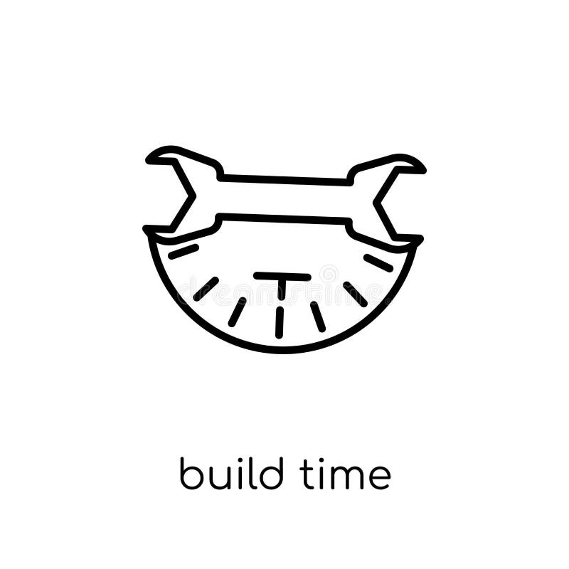 Build Time Icon. Trendy Modern Flat Linear Vector Build Time Icon on ...