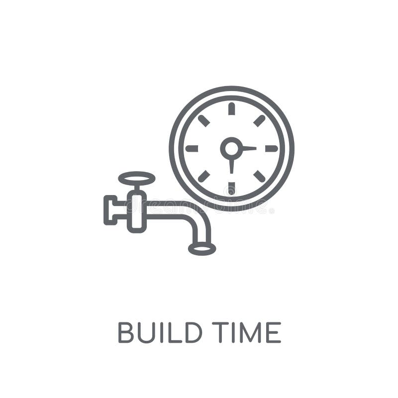 Linear Build Time Icon from General Outline Collection. Thin Line Build ...