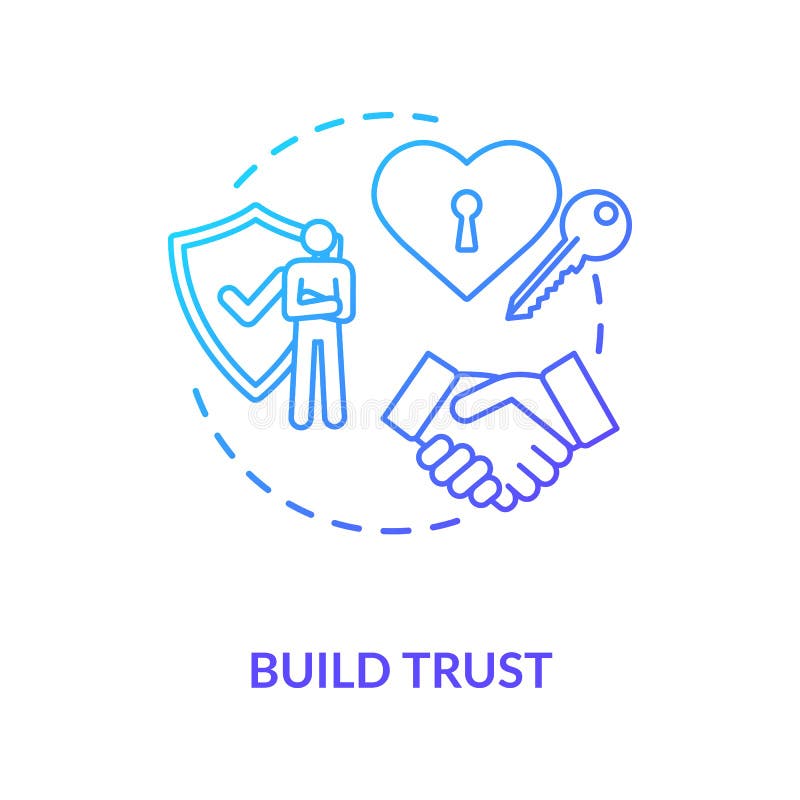 Build trust concept icon stock vector. Illustration of aspiration ...