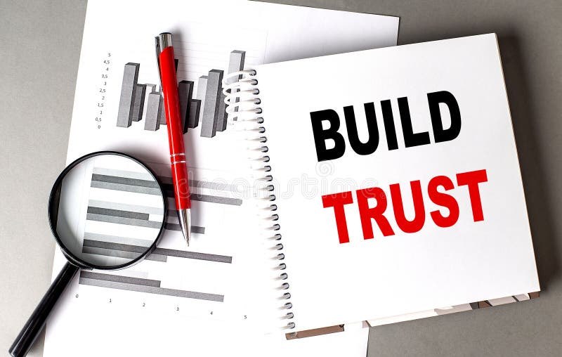 BUILD TRUST Text Written on Notebook with Chart Stock Image - Image of ...