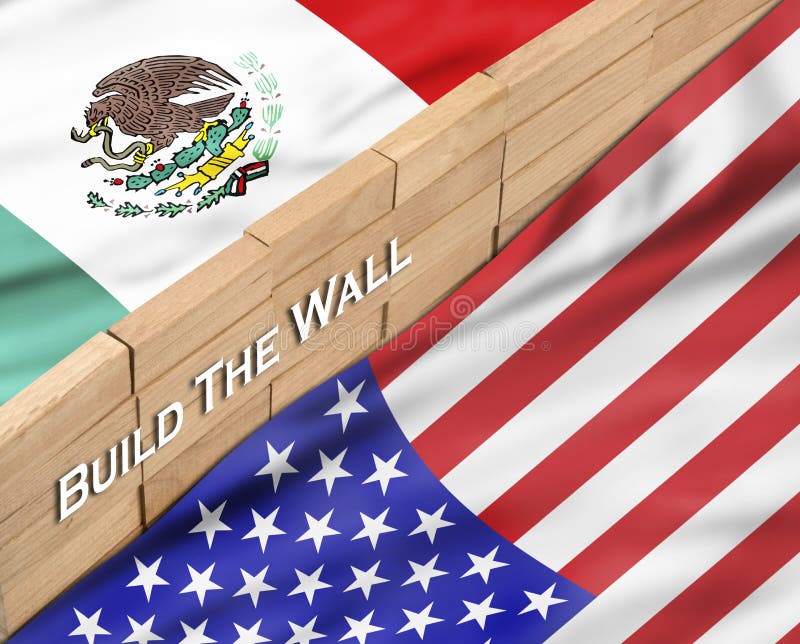 Build the Wall stock illustration. Illustration of donald - 138488310