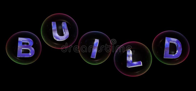 The build word in bubble stock illustration. Illustration of build ...