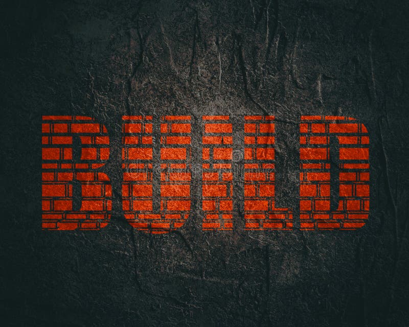 Build word typography stock illustration. Illustration of letter ...