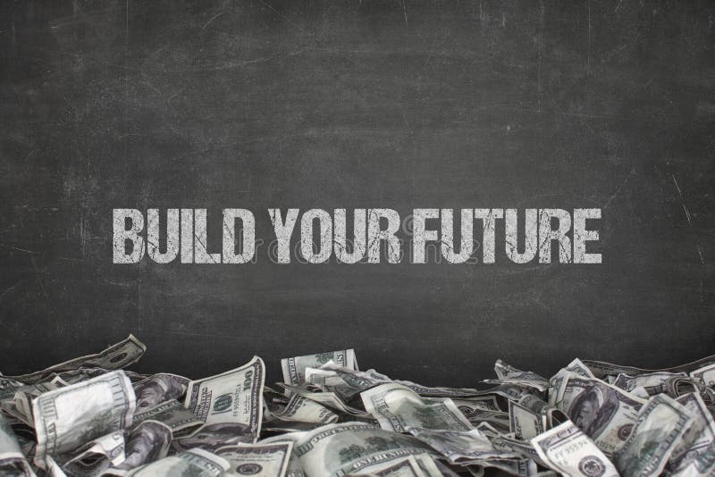 Build Your Future Text on Black Background Stock Photo - Image of ...