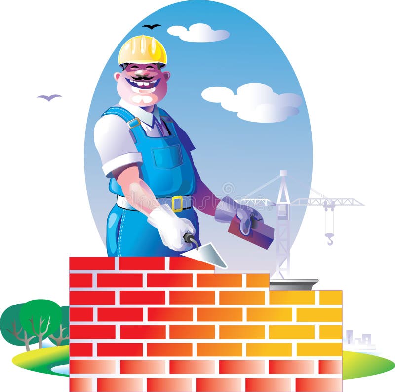 Smiley builder stock vector. Illustration of hardhat - 46035720