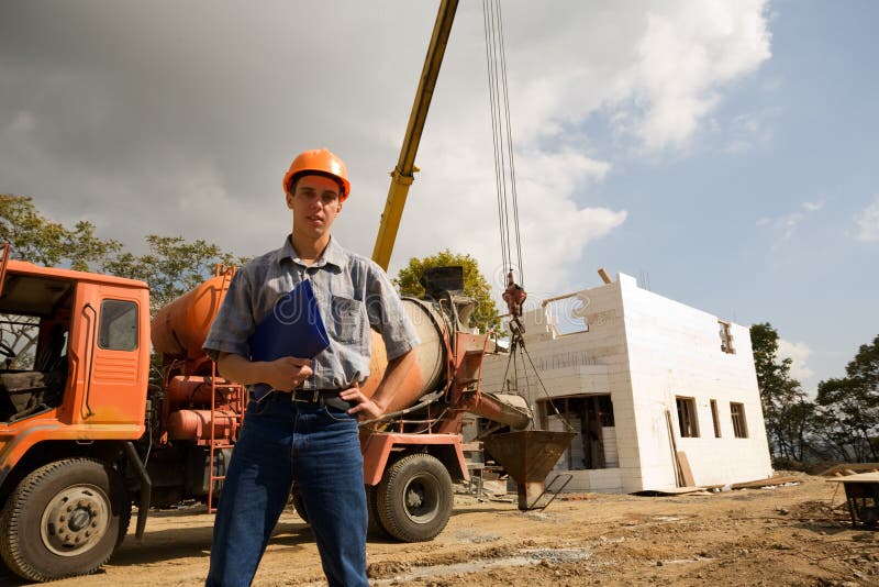 Builder stock image. Image of installing, foreman, examining - 4064005
