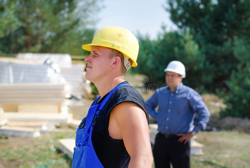 Builder and Architect Standing Watching Stock Photo - Image of artisan ...