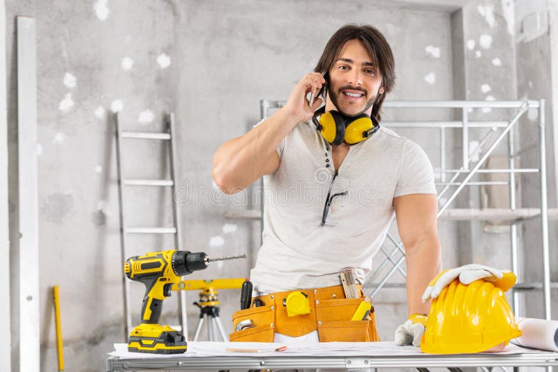 Builder, Architect or Structural Engineer Stock Photo - Image of ...