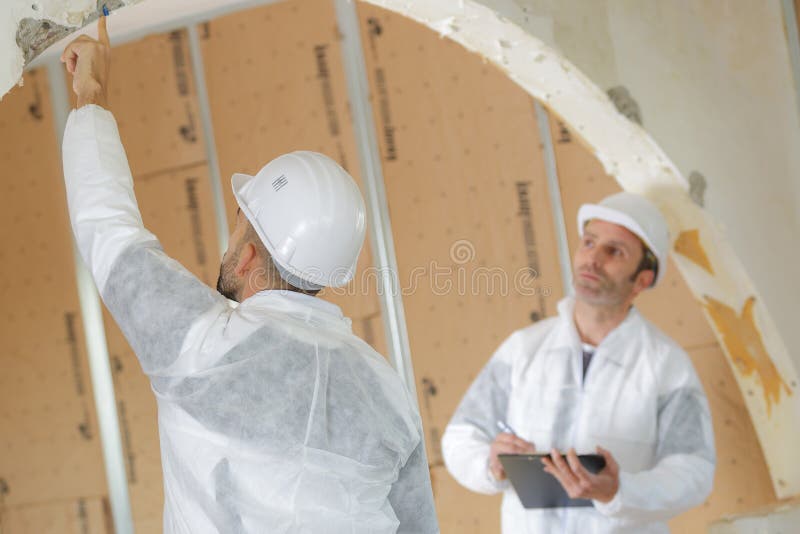 Builder Building Arch Opening Stock Photo - Image of uniform, builder ...
