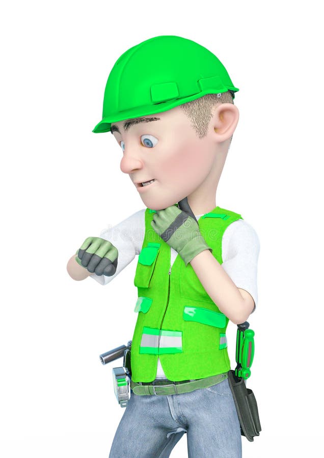 Builder Pig Cartoon Character Stock Vector - Illustration of clip ...