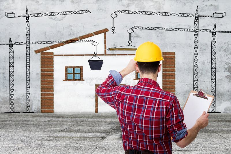 Builder and Chief Construction Stock Image - Image of industrial ...