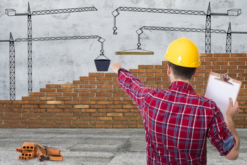 Builder and Chief Construction Stock Image - Image of industrial ...