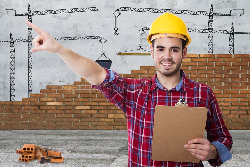 Builder and Chief Construction Stock Image - Image of industrial ...