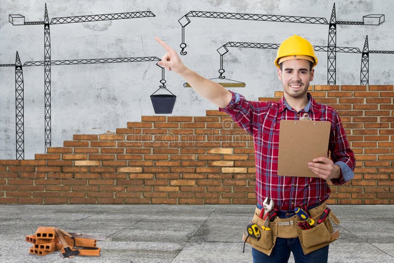 Builder and Chief Construction Stock Image - Image of mason, team: 85809507