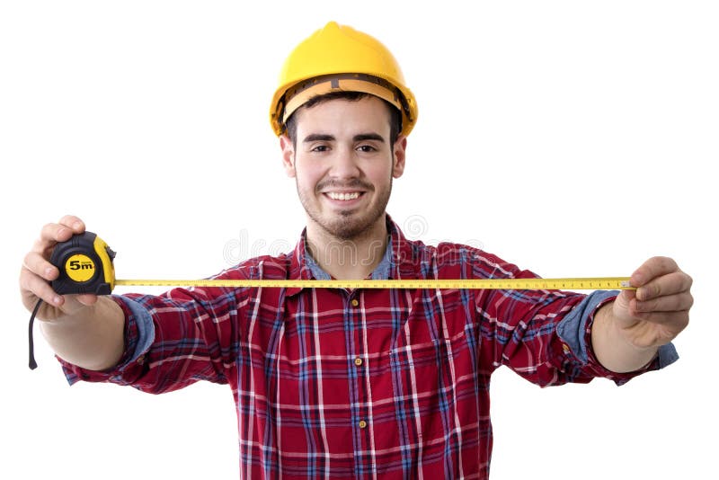 Builder Construction Man Isolated Stock Photo - Image of architect ...