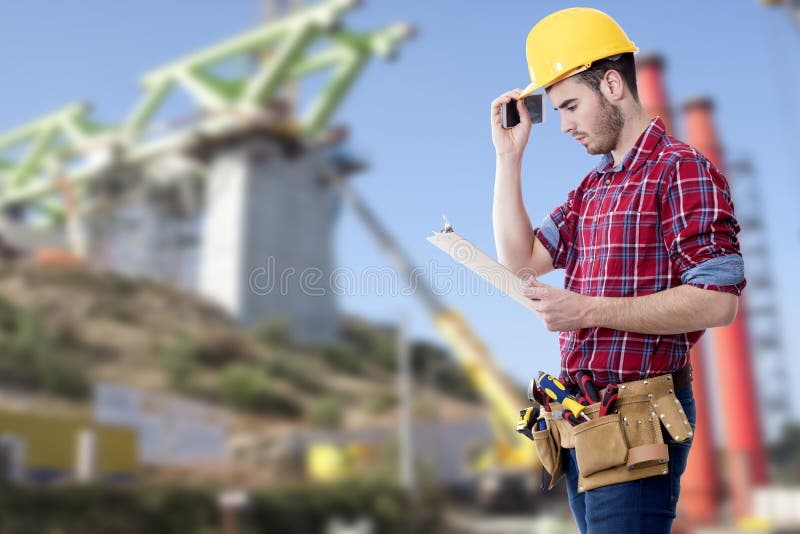 Builder construction man stock photo. Image of building - 86734388