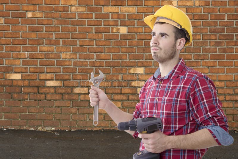 Builder construction stock photo. Image of builder, tired - 86733246