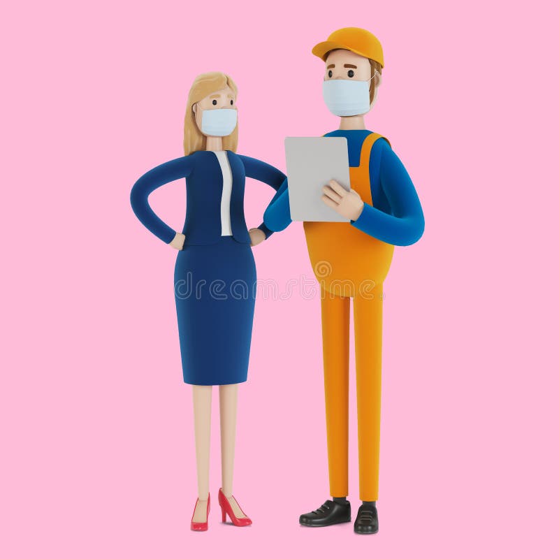 The Builder with the Customer are Discussing the Work Plan. Acceptance ...