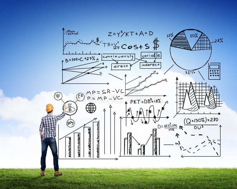 Builder Demonstarting His Success Strategy Stock Image - Image of ...