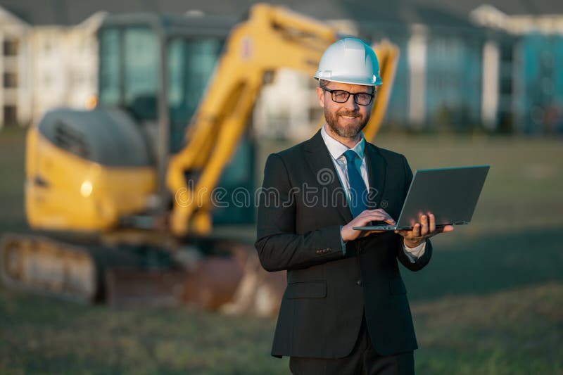 Builder Engineer or Civil Engineer Worker at a Construction Site ...