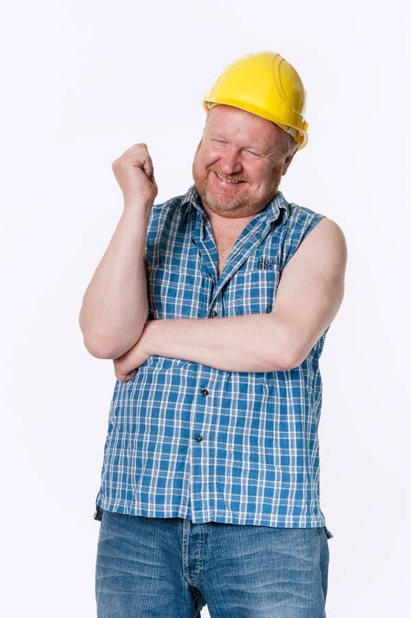 Hapless plumber stock image. Image of expression, grease - 14233653