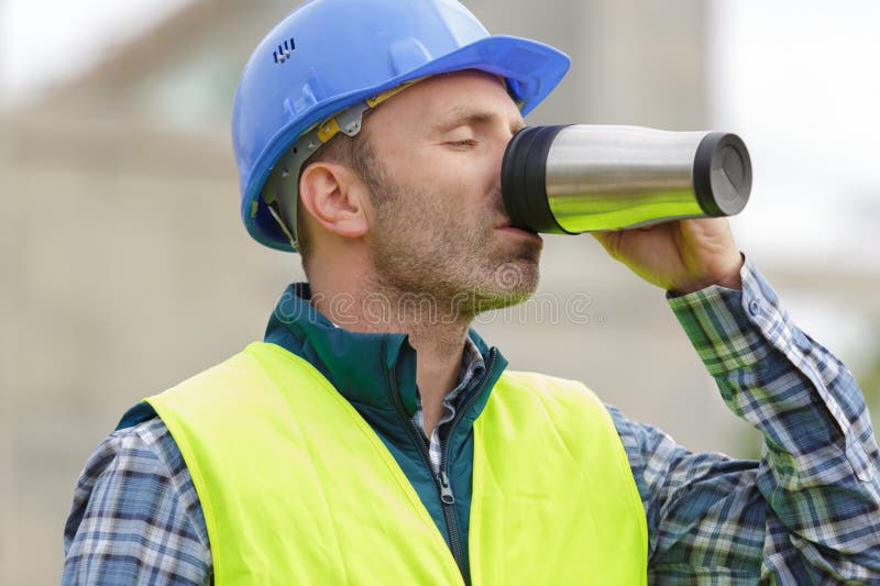 Cartoon Man Helmet Drinking Cup Stock Photos - Free & Royalty-Free ...