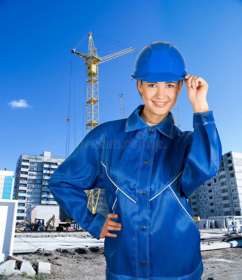 Builder girl stock photo. Image of industry, builder - 17281576