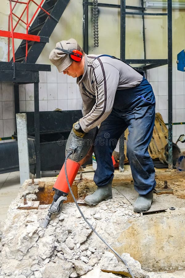 Builder with a hammer stock image. Image of heavy, rugged - 105805667
