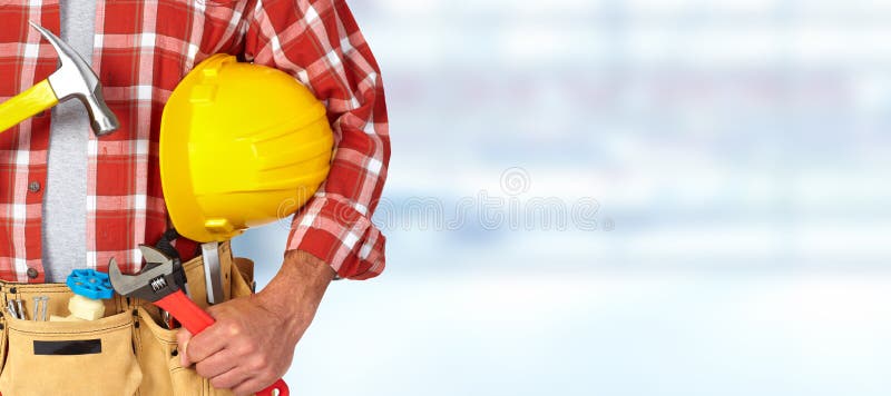 Builder Handyman Background Border Stock Image - Image of home, border ...