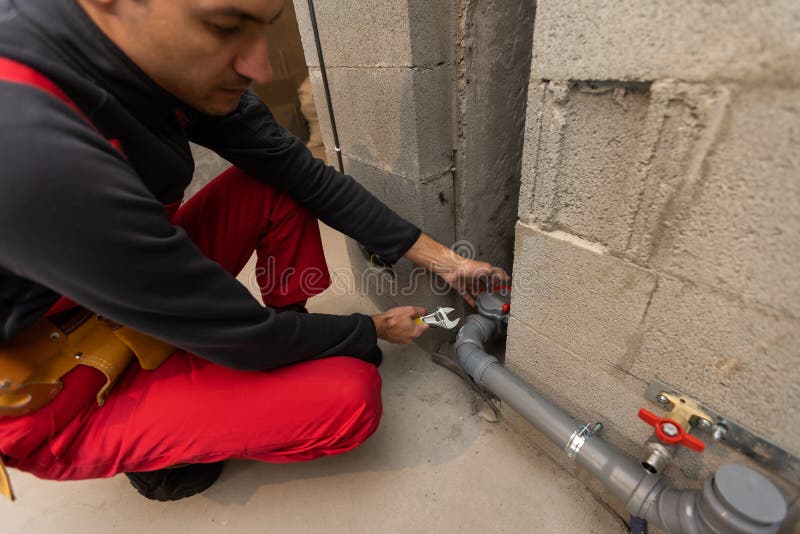 Builder Handyman with Construction Tools. House Renovation Background ...