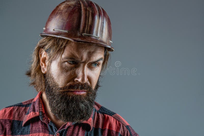 Builder in Hardhat. Builder with Helmet. Worker Builder in Helmet at ...