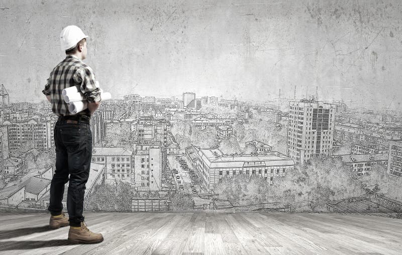 Builder has an idea stock image. Image of concept, idea - 56553905