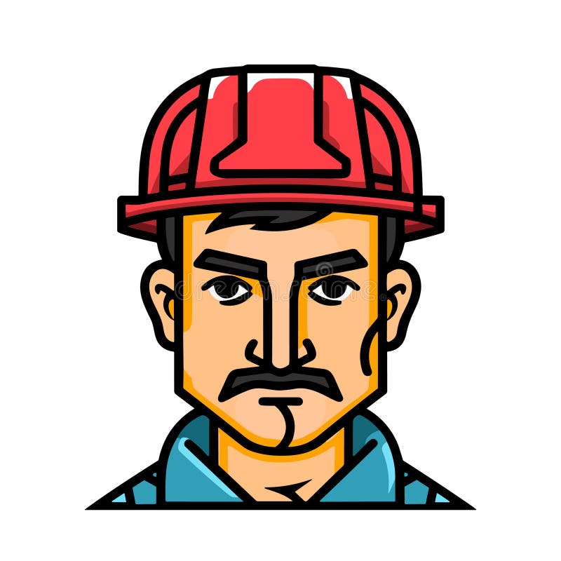 Builder Icon. Construction Worker Icon Isolated. Cartoon Engineer Icon ...