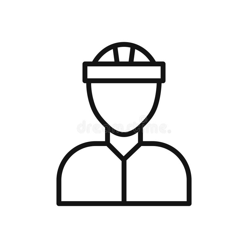 Builder Icon Isolated on White Background Stock Vector - Illustration ...