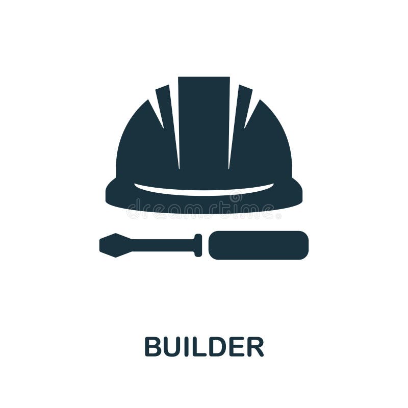 Builder Icon. Simple Element from Construction Collection. Creative ...