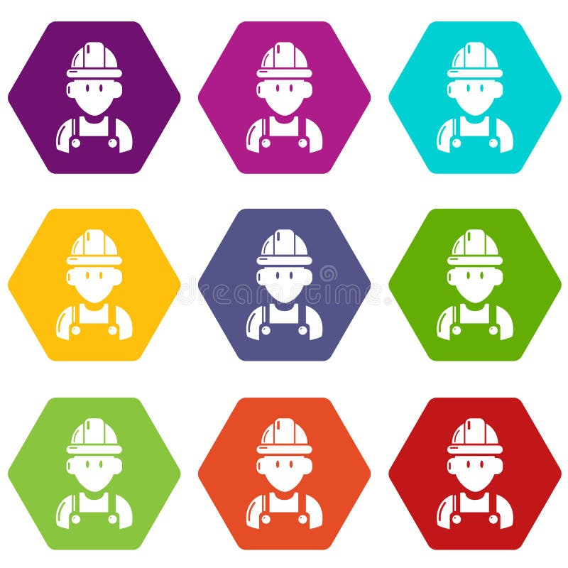 Builder icons set 9 vector stock vector. Illustration of constructor ...