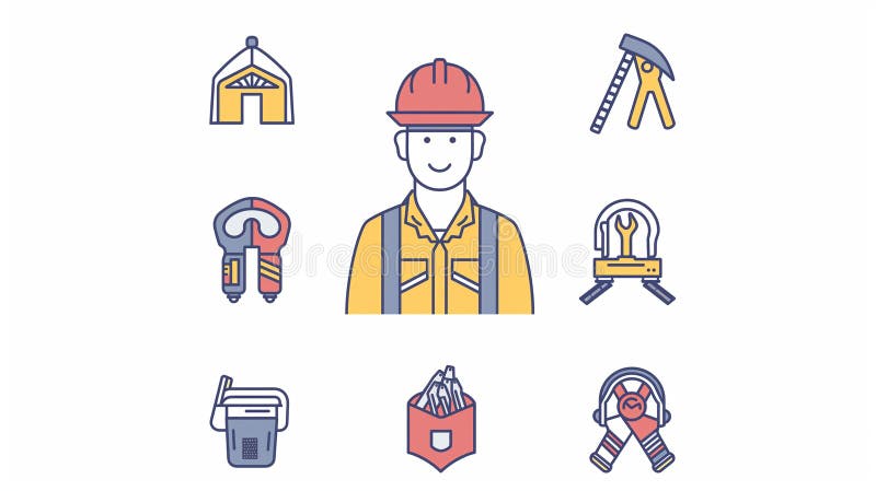 Builder Icons with Tools, Construction Engineer Icons with Tools on ...