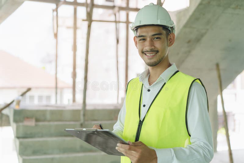 Builder Inspection Consultancy. Inspector Checking Material and ...