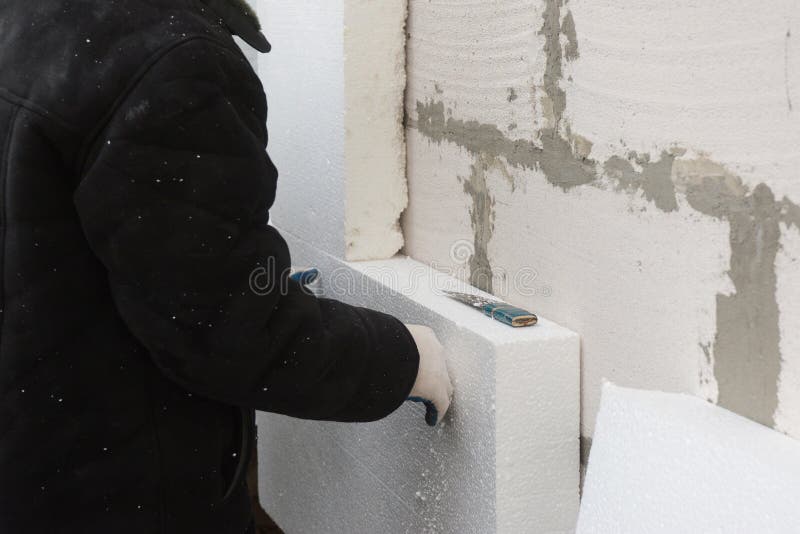 Rigid Extruded Polystyrene House Wall Insulation. Insulating House ...